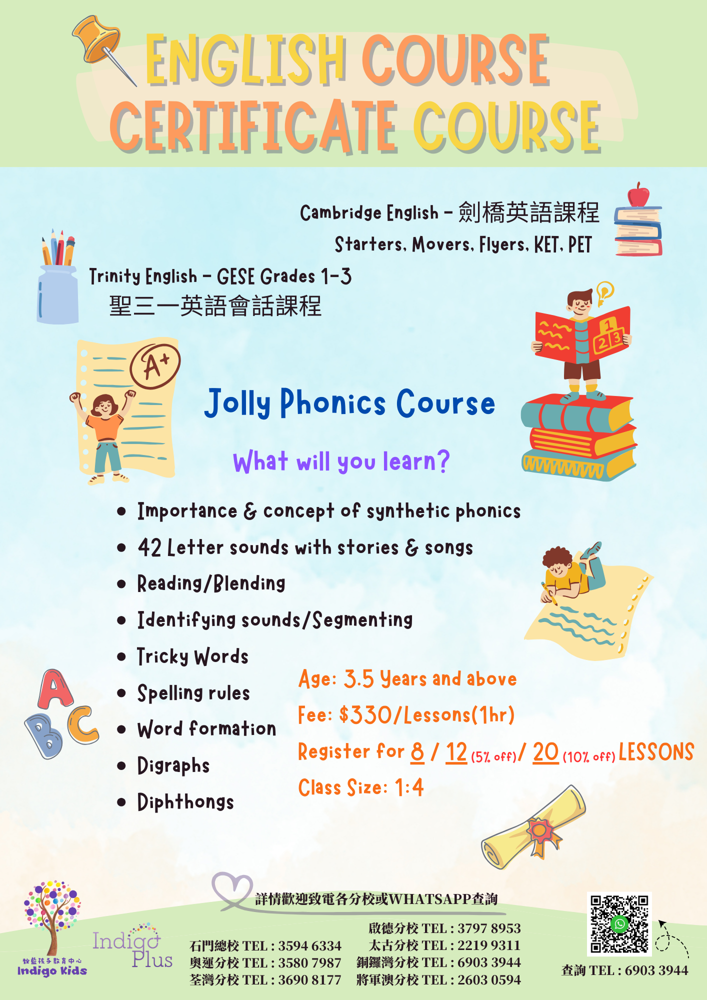 English Course: Certificate Course – Indigo Kids | 專業幼稚園升小升中面試培訓中心 | 家長熱門推薦